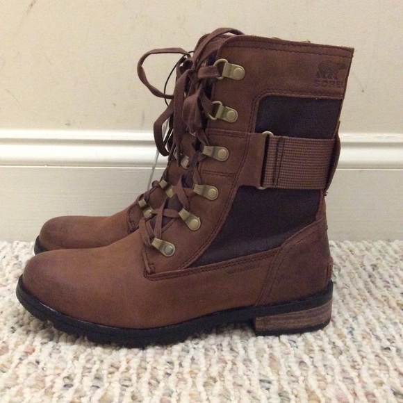 Sorel | Shoes | Sorel X Anthropologie Brown Leather Combat Boot | Poshmark